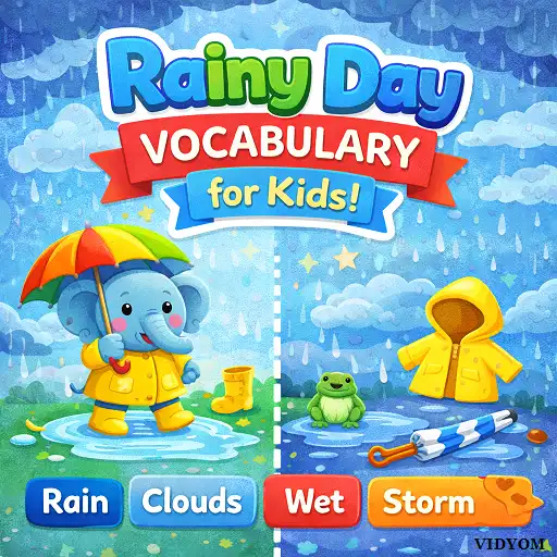 Rainy Day Vocabulary for Kids (Lesson 2) – 25 Words With Audio